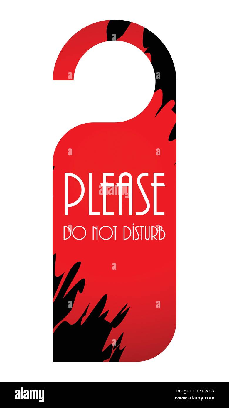 Please Do Not Disturb Door Hanger Stock Vector Image And Art Alamy