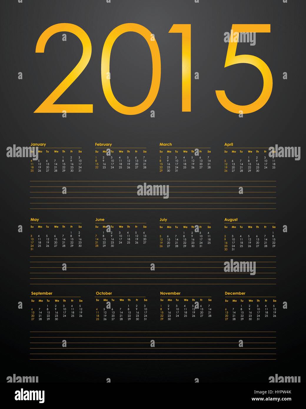 Calendar for 2015, vector illustration,eps10 Stock Vector Image & Art ...