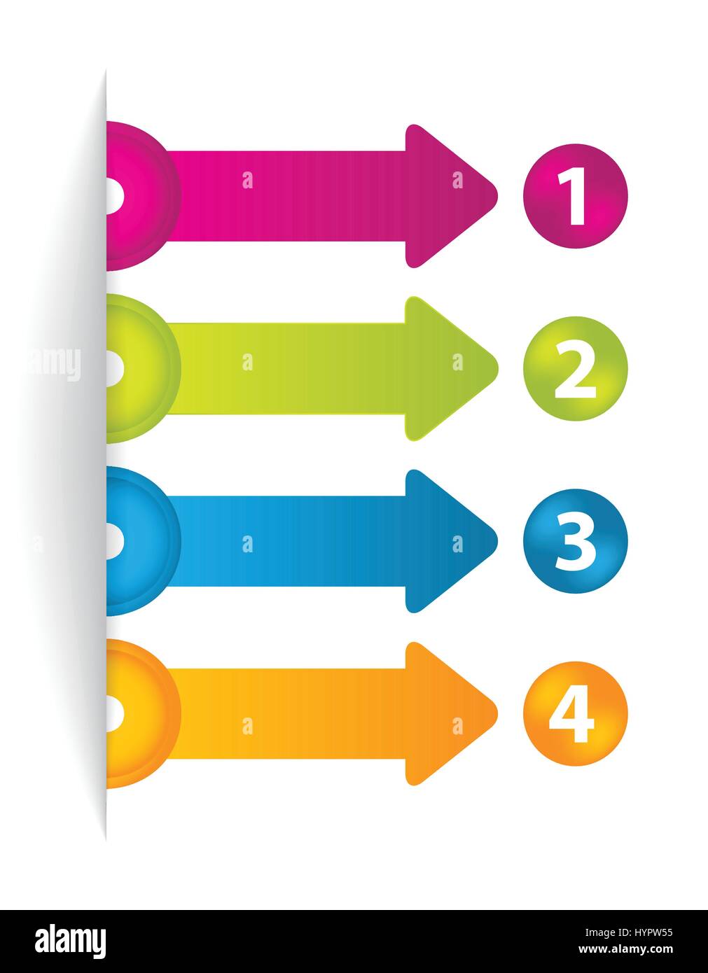 special arrow stickers set with numbered buttons Stock Vector Image ...