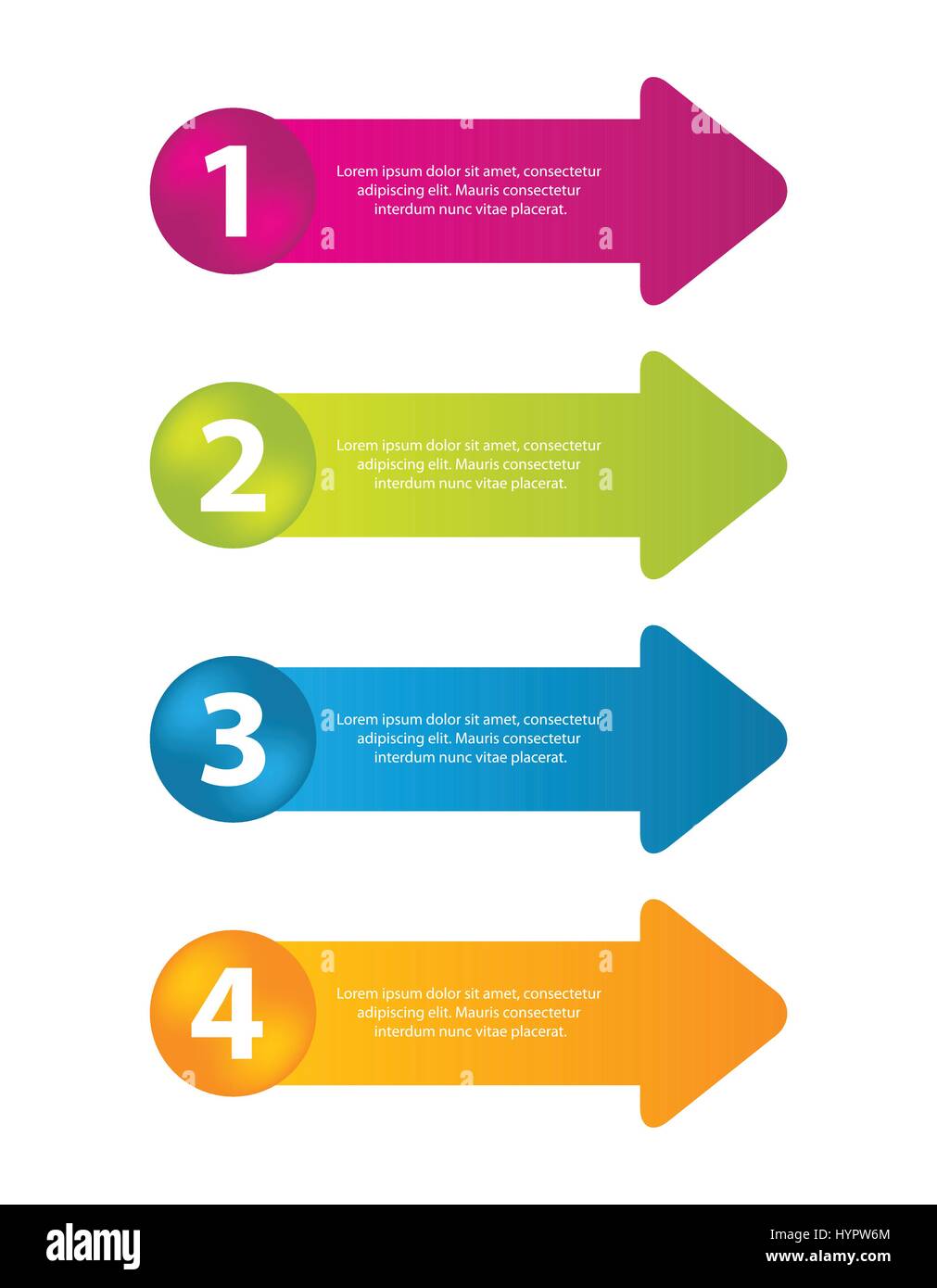 special arrow stickers set with numbered buttons Stock Vector Image ...