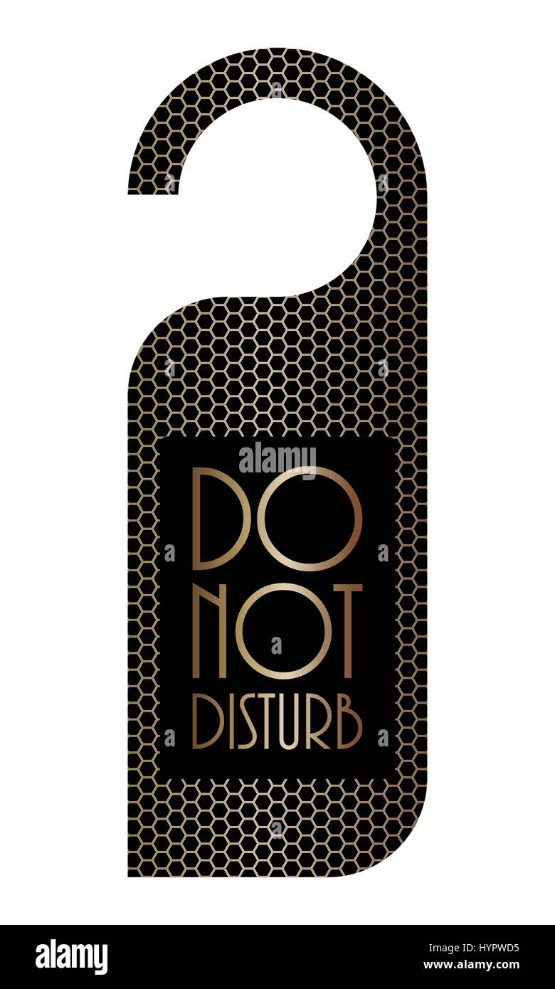 please do not disturb sign with metallic grid design Stock Vector Image ...