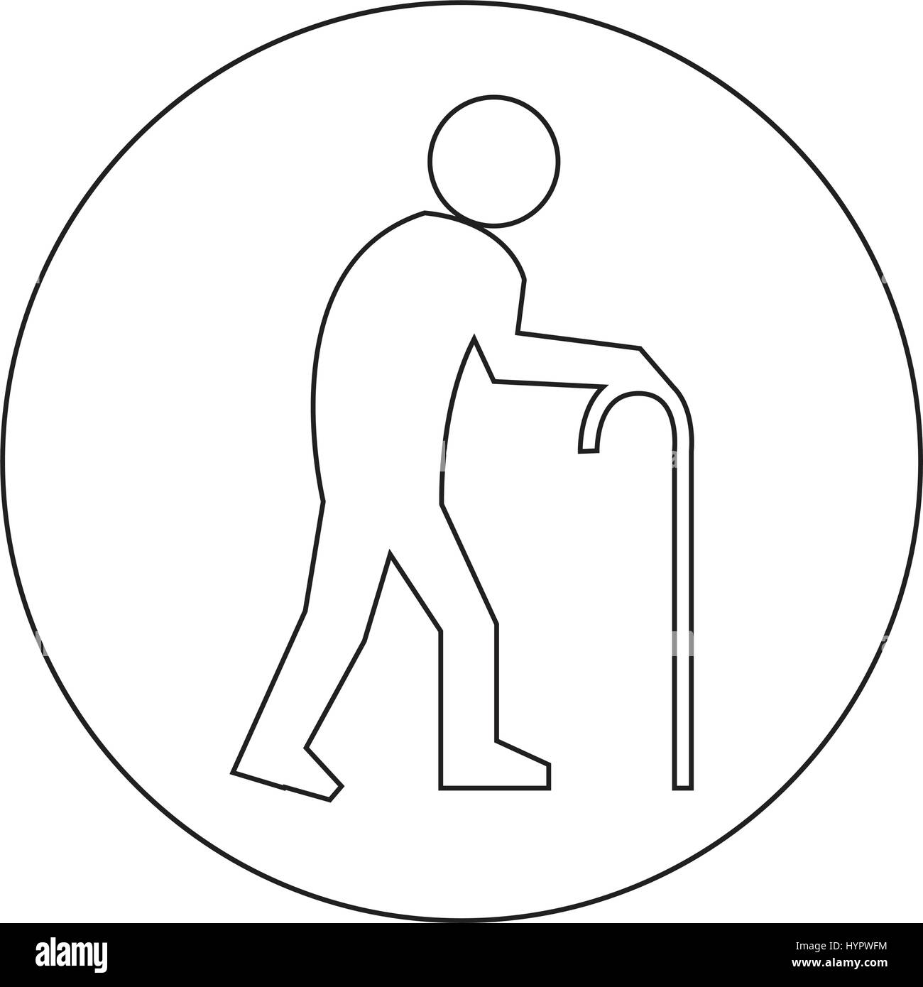 Elder People Icon Stock Vector Image & Art - Alamy