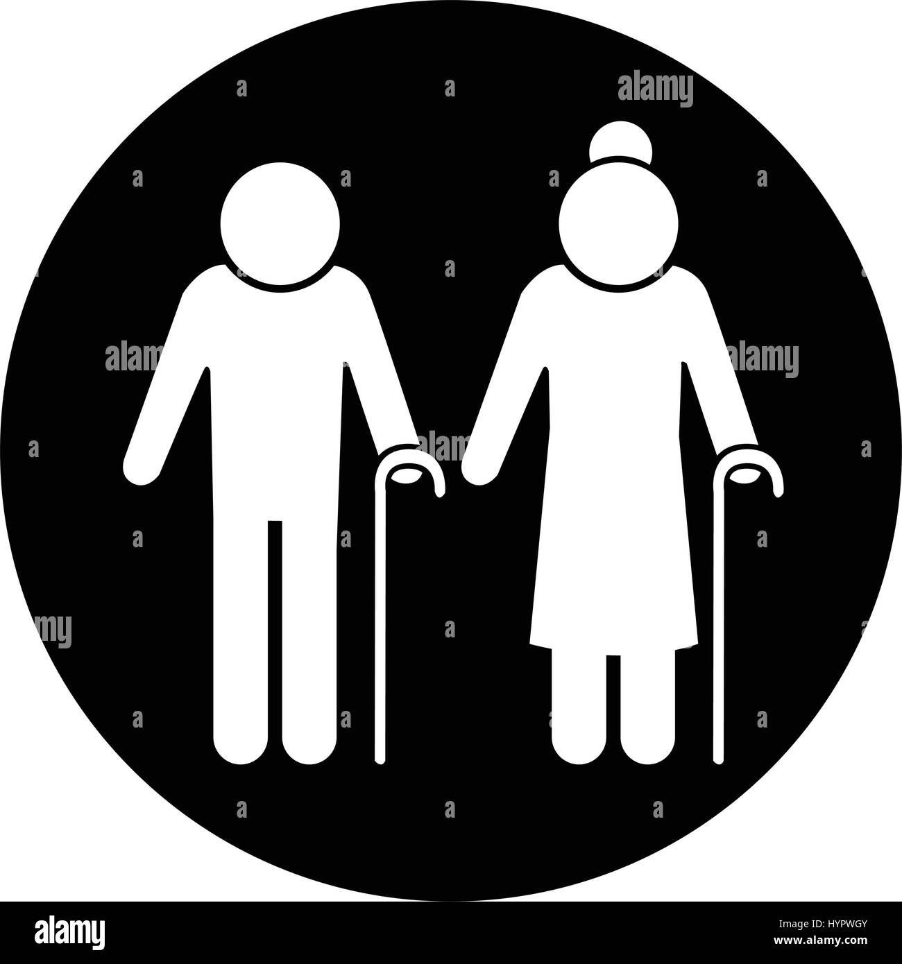 Elder People Icon Stock Vector Image & Art - Alamy