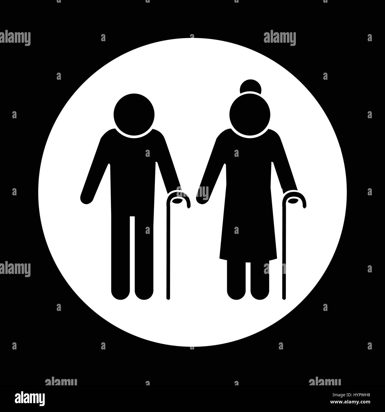 Elder People Icon Stock Vector Image & Art - Alamy
