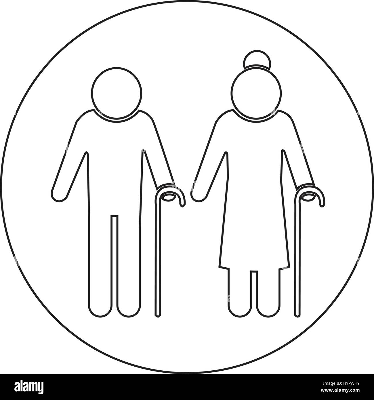 Elder People Icon Stock Vector Image & Art - Alamy