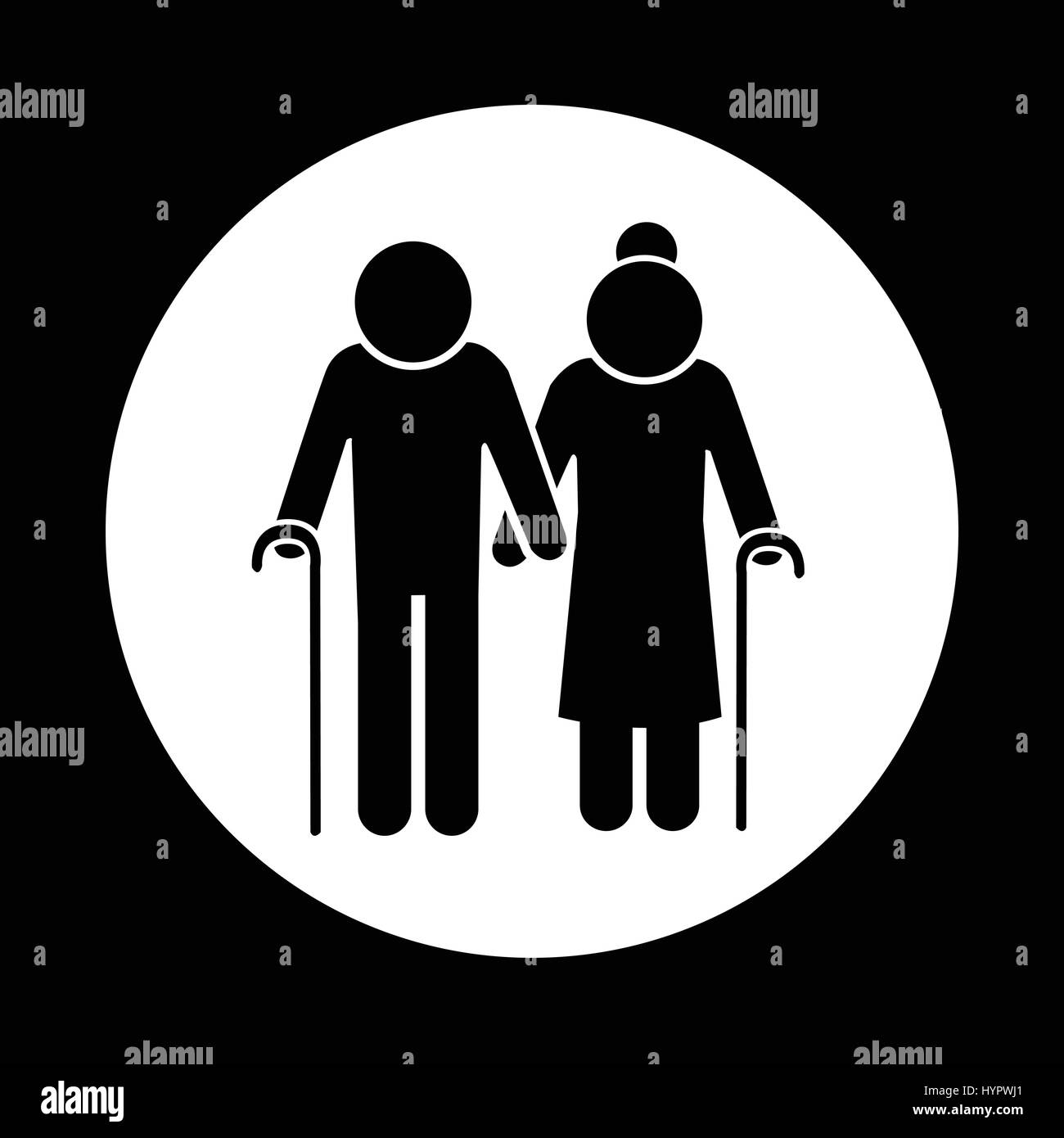 Elder People Icon Stock Vector Image & Art - Alamy