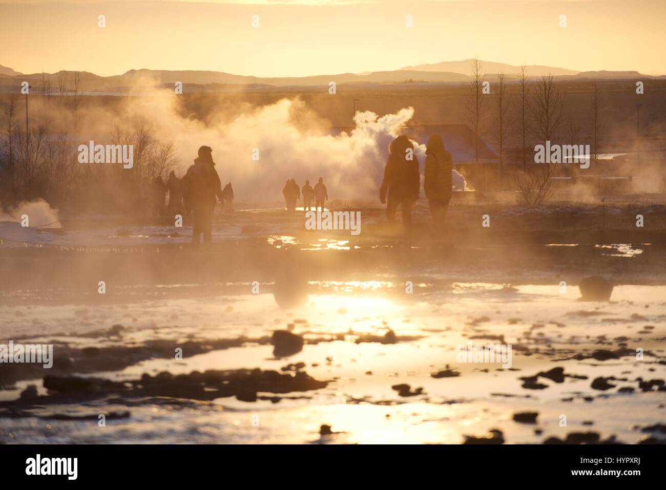 Geysir Hot Spring Area (Strokkur) in the Golden Circle in Iceland's ...