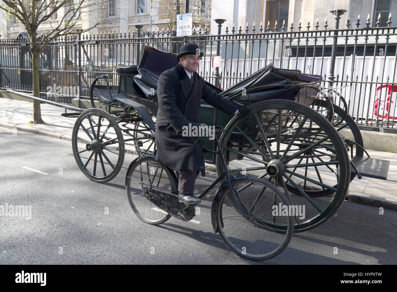 on the set of filming an episode of the TV series Howards End london ...