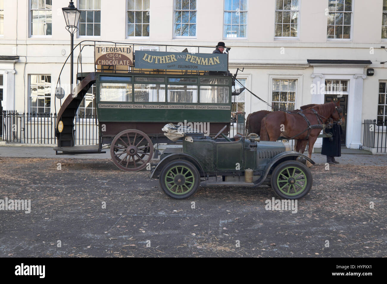 on the set of filming an episode of the TV series Howards End london ...
