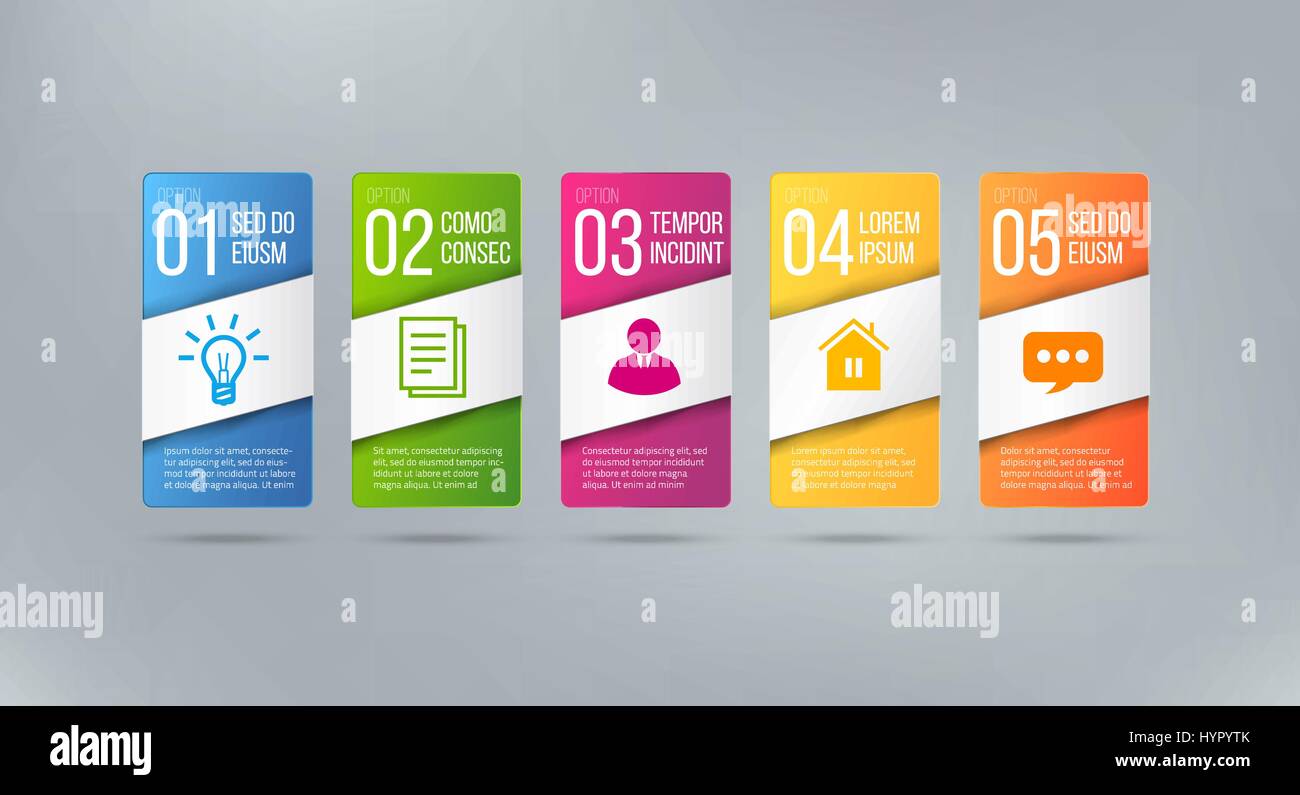 Business infographics cards or labels icons Stock Vector Image & Art ...