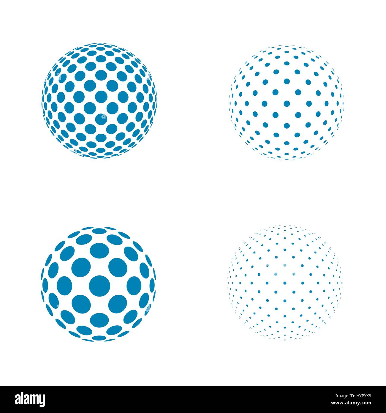 Abstract blue sphere logo Cut Out Stock Images & Pictures - Alamy