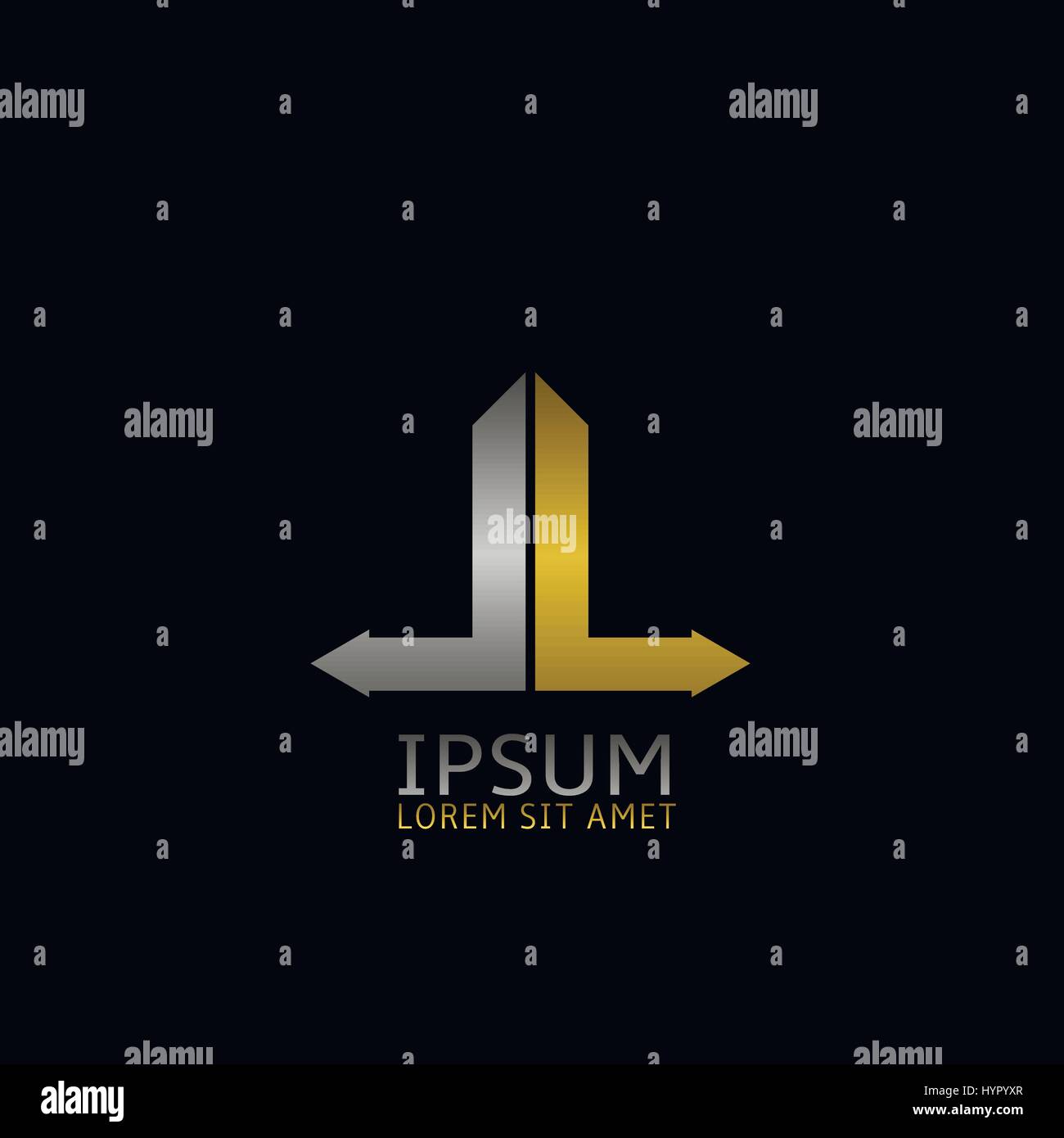 L letters logo hi-res stock photography and images - Alamy