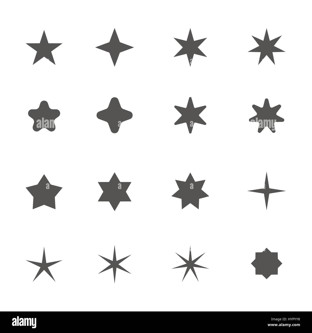 Star shape icons Stock Vector Image & Art - Alamy