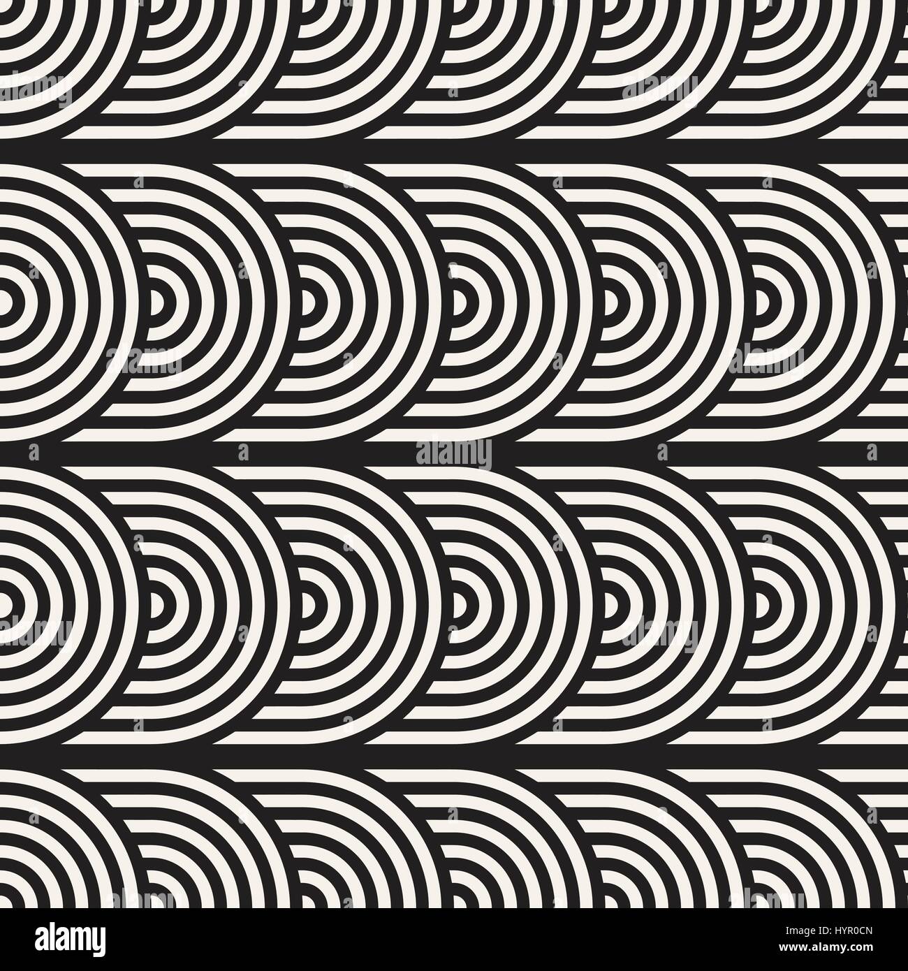 Seamless Monochrome Geometric Pattern Abstract Geometric Background Stylish Vector Lines Print