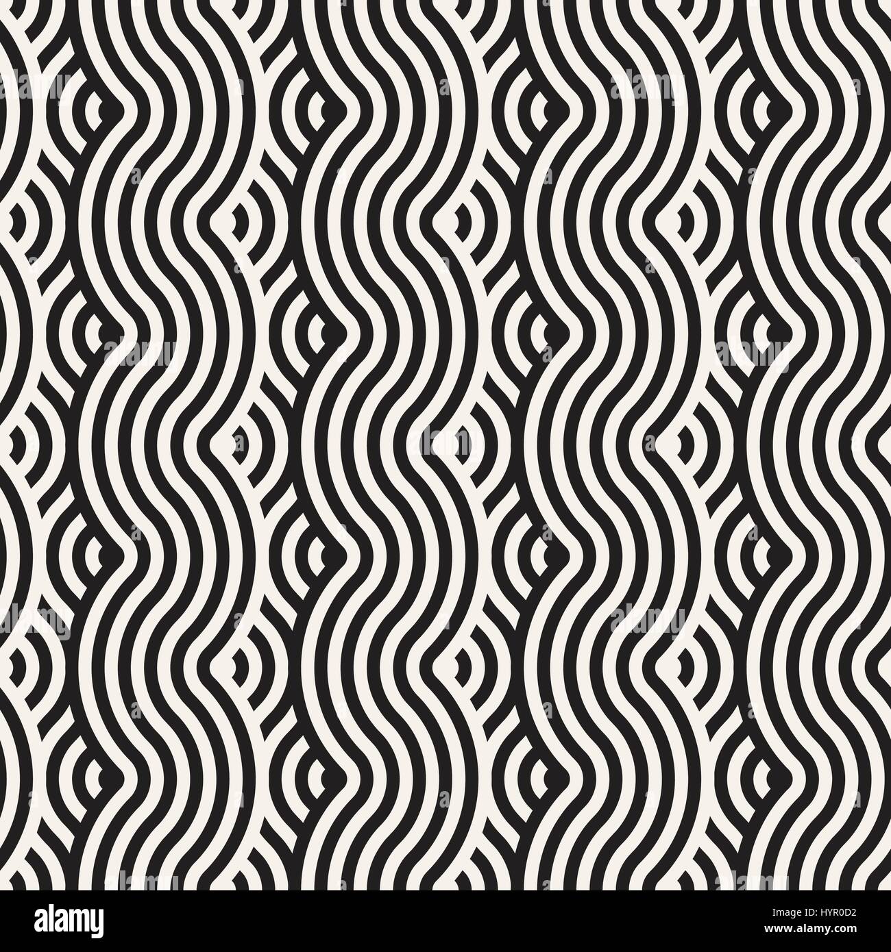 Seamless Monochrome Geometric Pattern Abstract Geometric Background Stylish Vector Lines Print