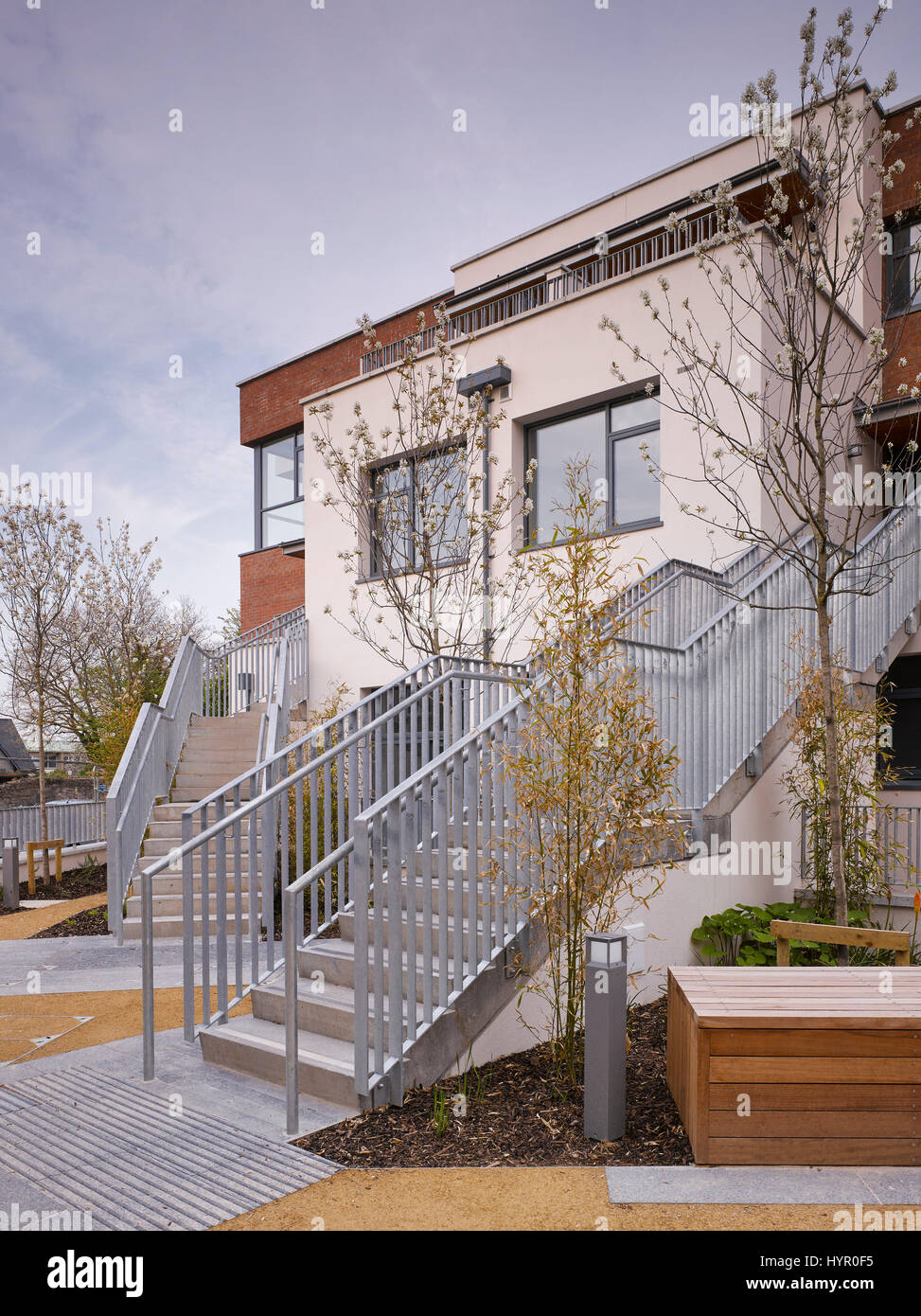 Exterior view of back entrance showing stairs. Rathmines Crescent ...