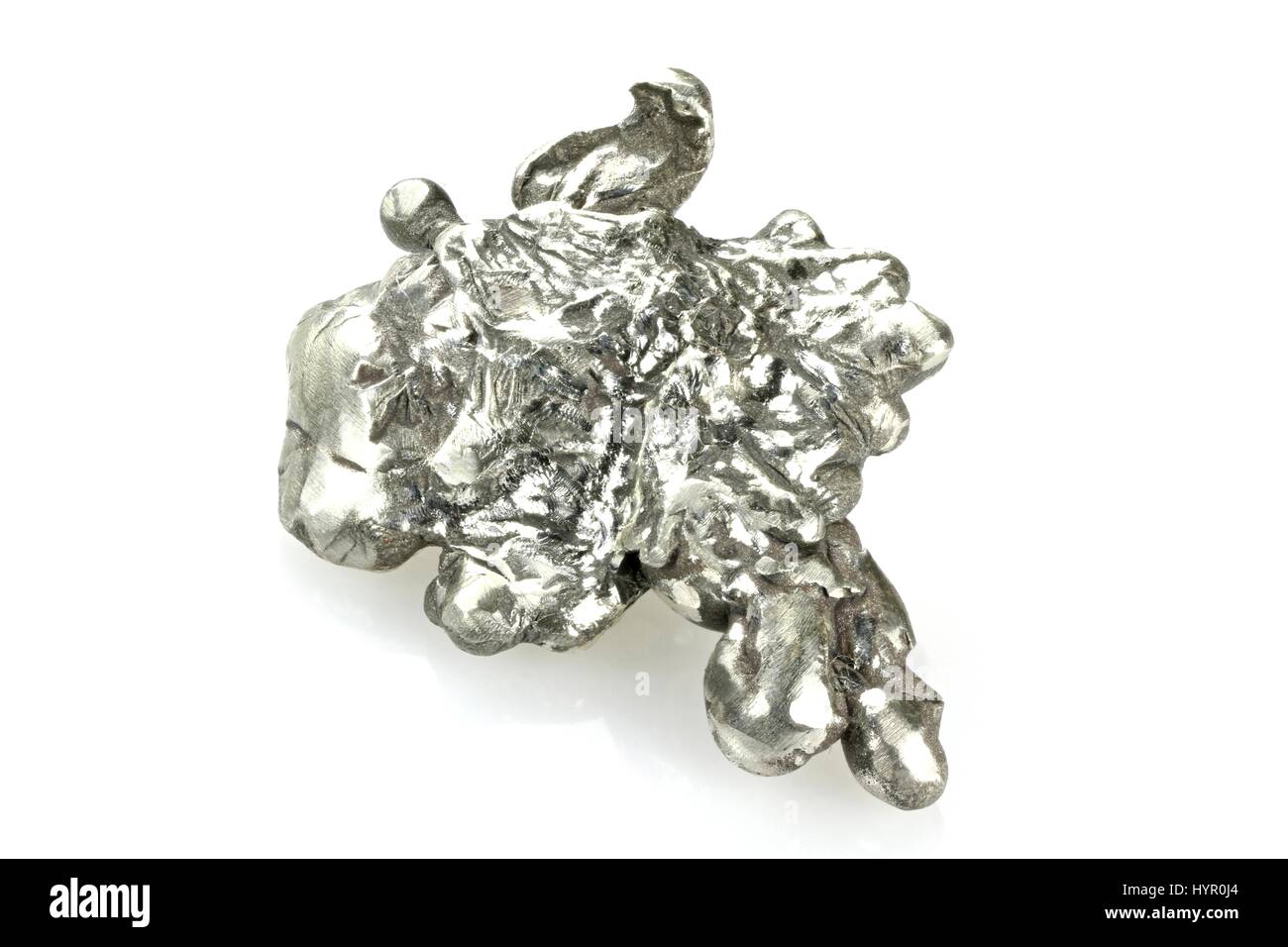 silver nugget isolated on white background Stock Photo - Alamy