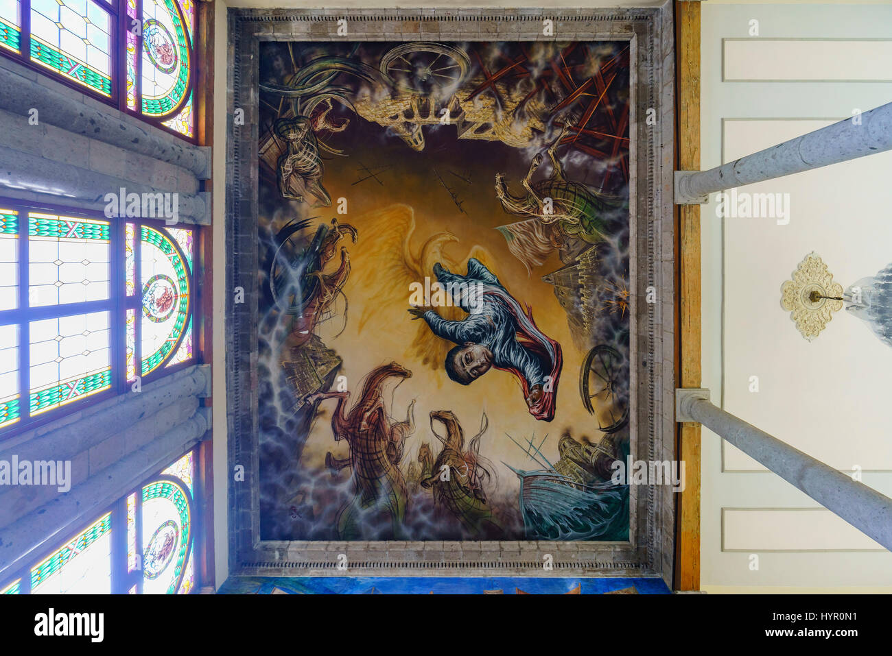 Mexico City, FEB 17: Interior view of the historical castle ...