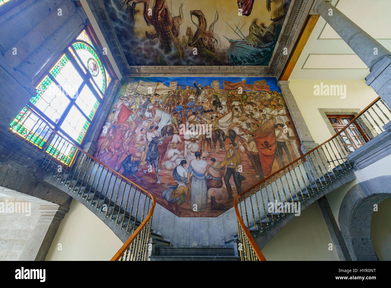 Mexico City, FEB 17: Interior view of the historical castle ...