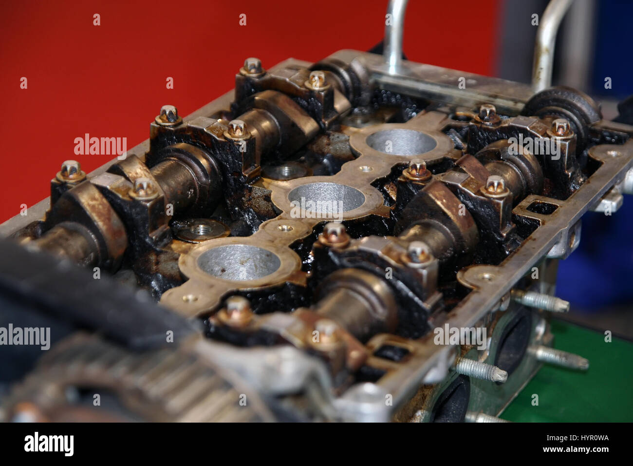 Old car engine. Old automobile motor Stock Photo - Alamy