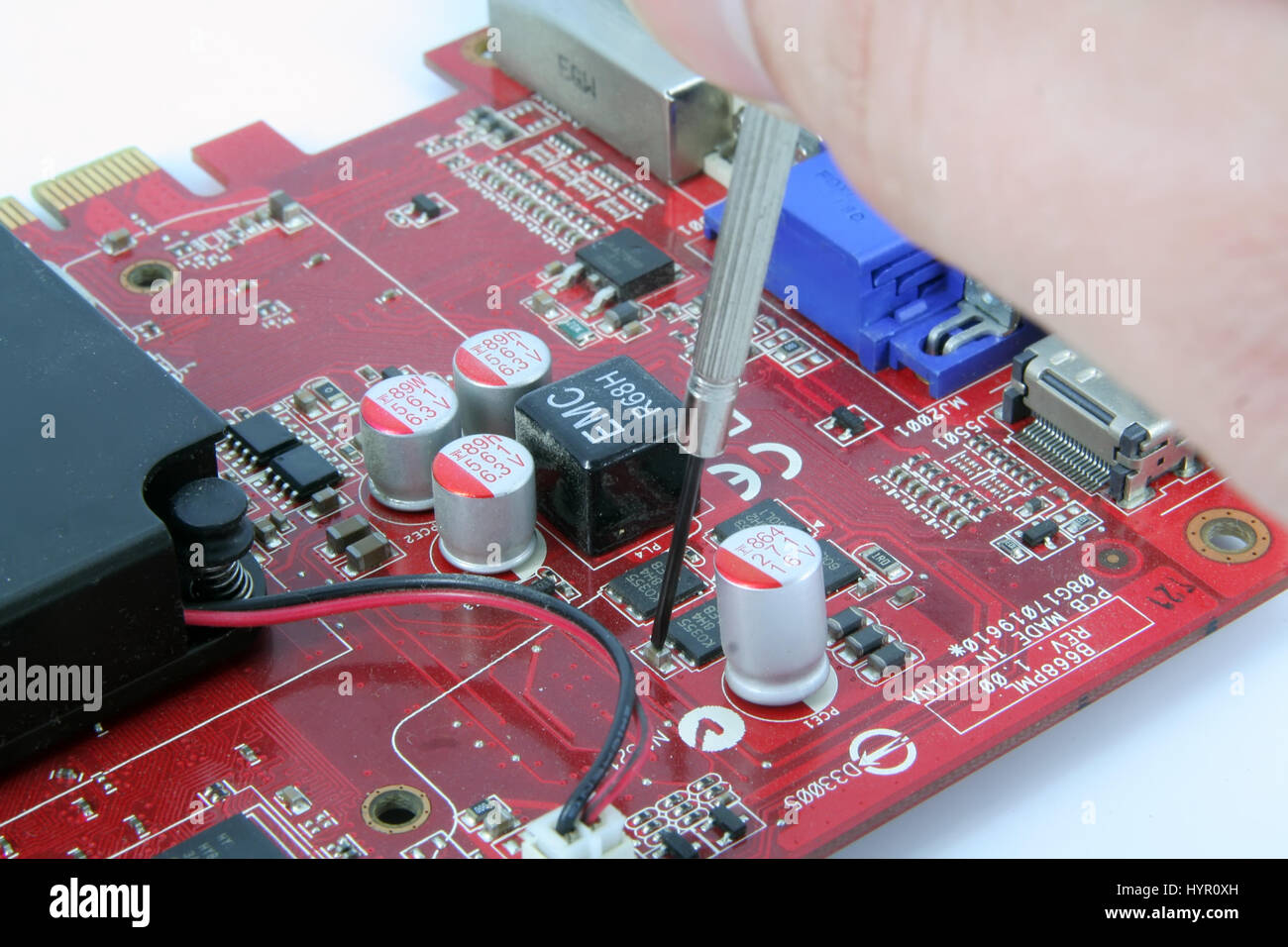 Computer component. Computer graphic card Stock Photo - Alamy