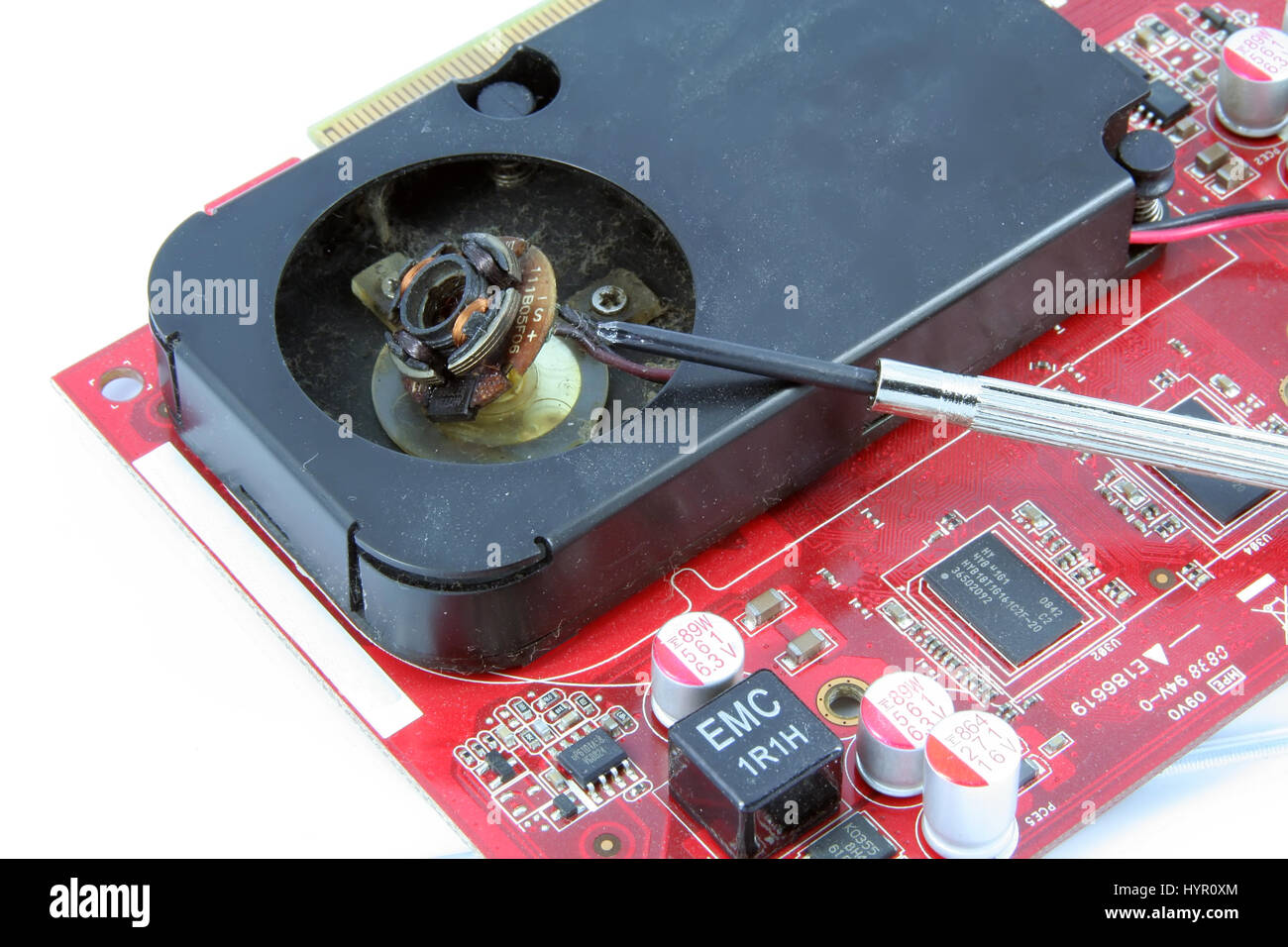 Computer component. Computer graphic card Stock Photo - Alamy