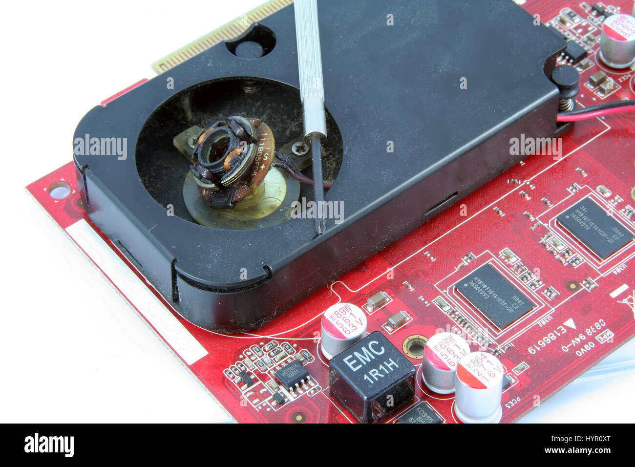 Computer component. Computer graphic card Stock Photo - Alamy