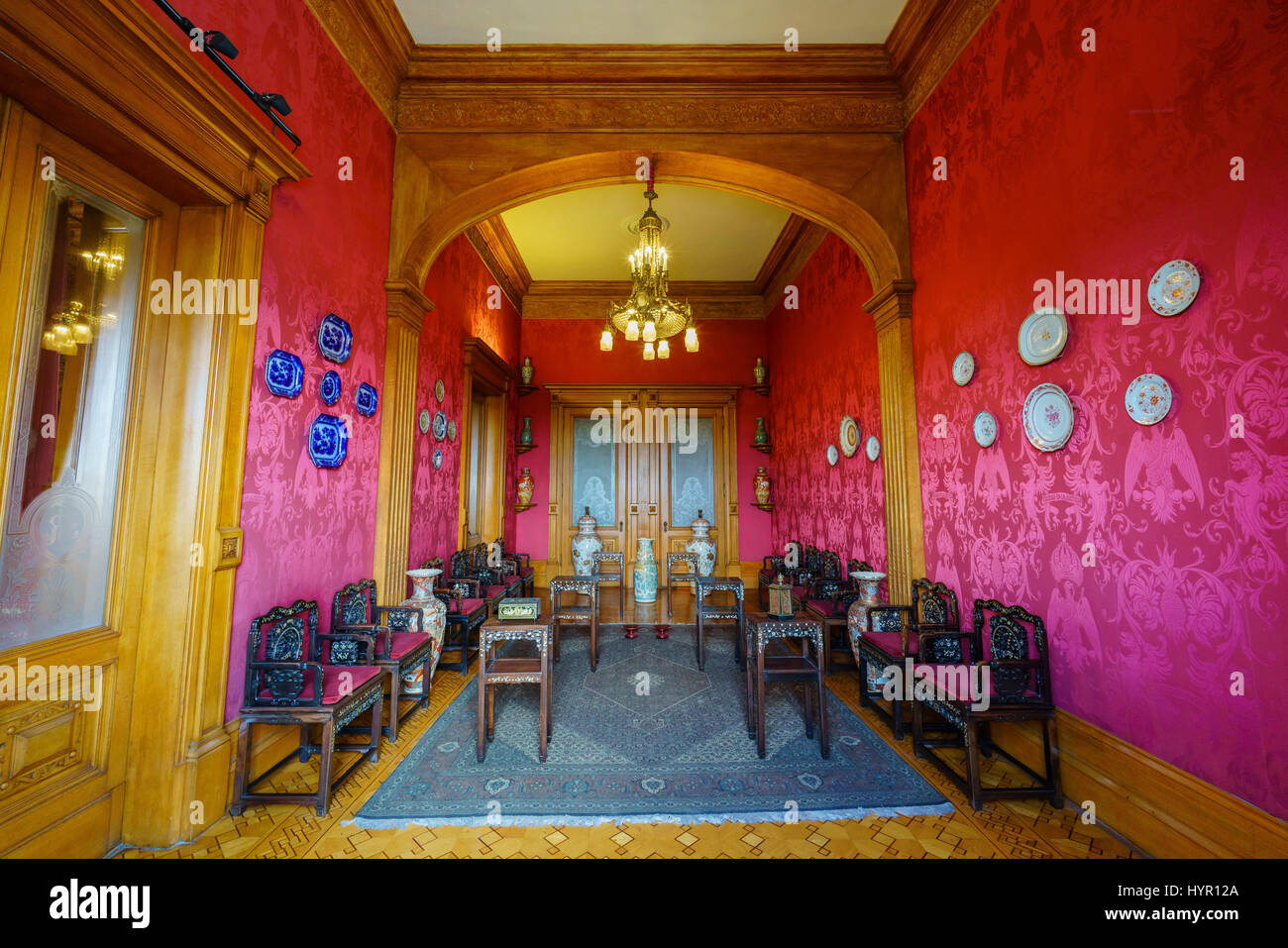 Mexico City, FEB 17: Interior view of the historical castle ...