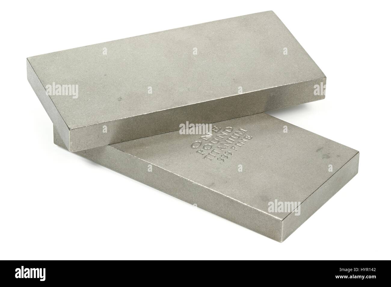titanium ingots isolated on white background Stock Photo - Alamy