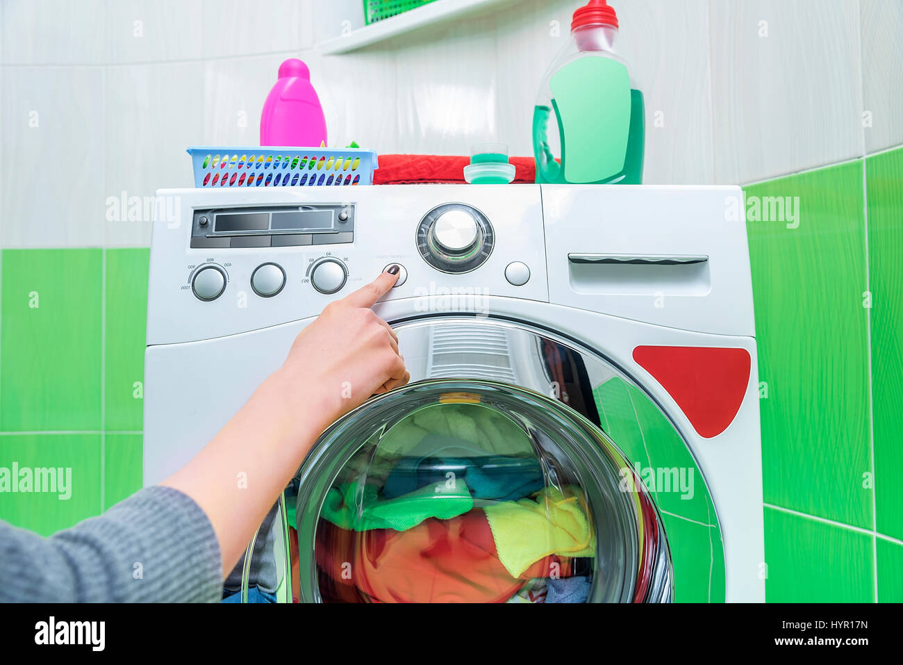 Washing machine start hi-res stock photography and images - Alamy