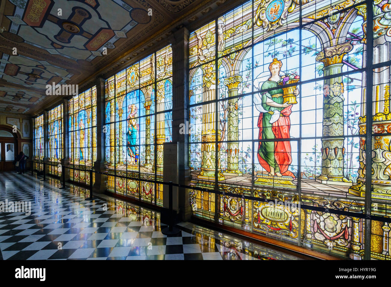 Mexico City, FEB 17: Interior view of the historical castle ...