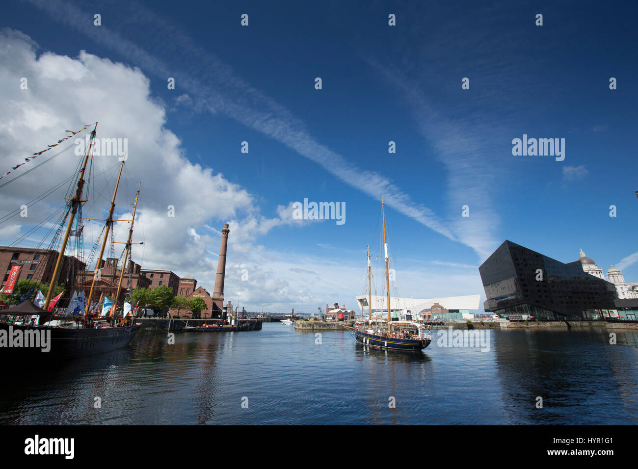 Daytime view of Canning Dock part of the Albert Dock area in the ...