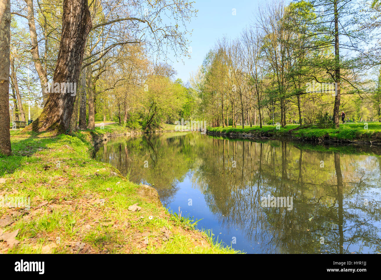 River Fiume Lambro passing through the park in Milan Stock Photo - Alamy