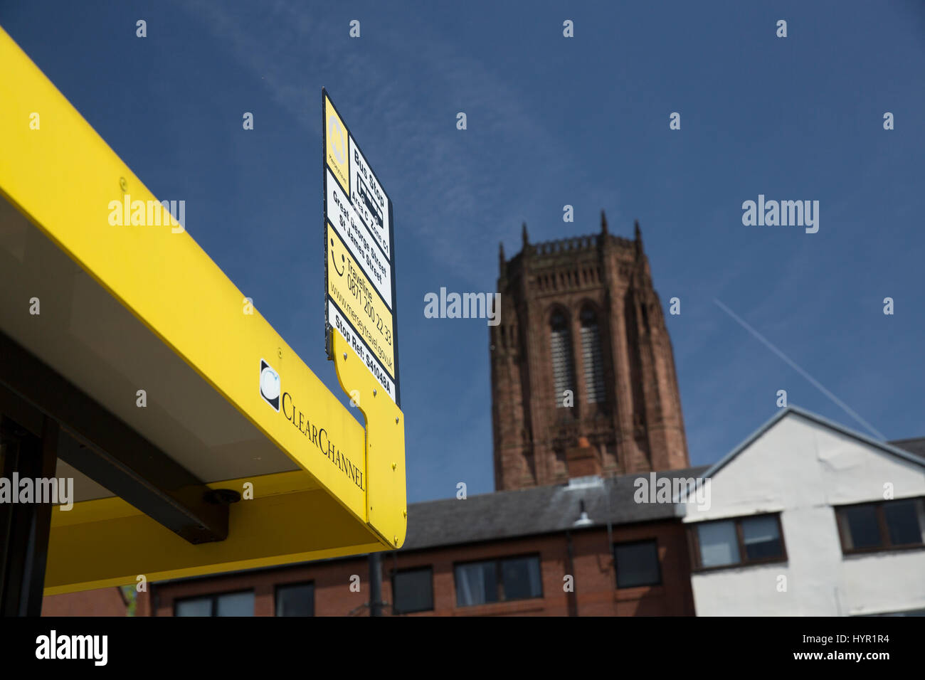 Merseytravel Bus Stop on Great George Street and St James Street with ...