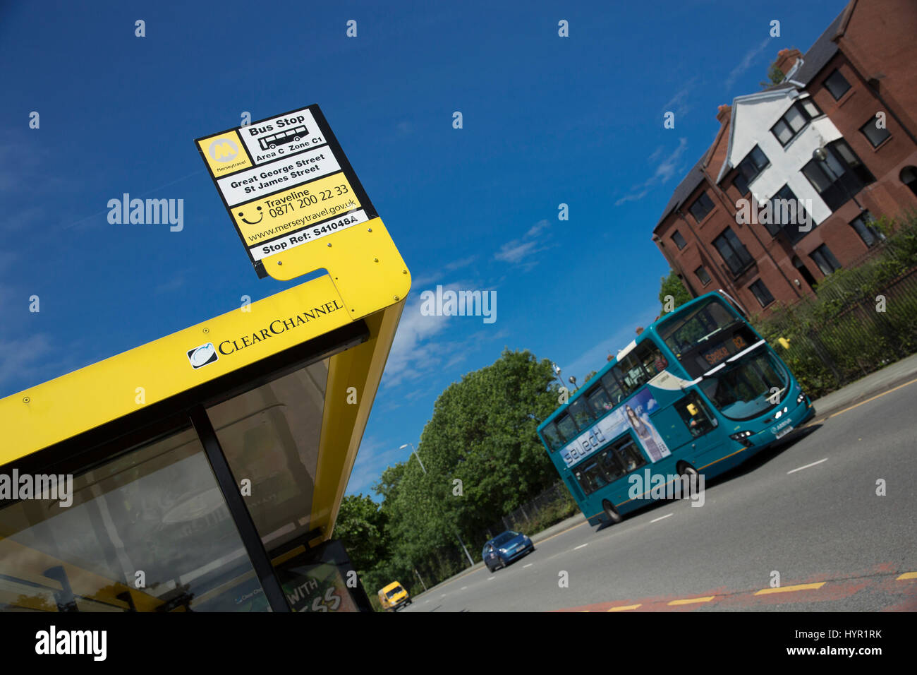 Merseytravel Bus Stop on Great George Street and St James Street ...