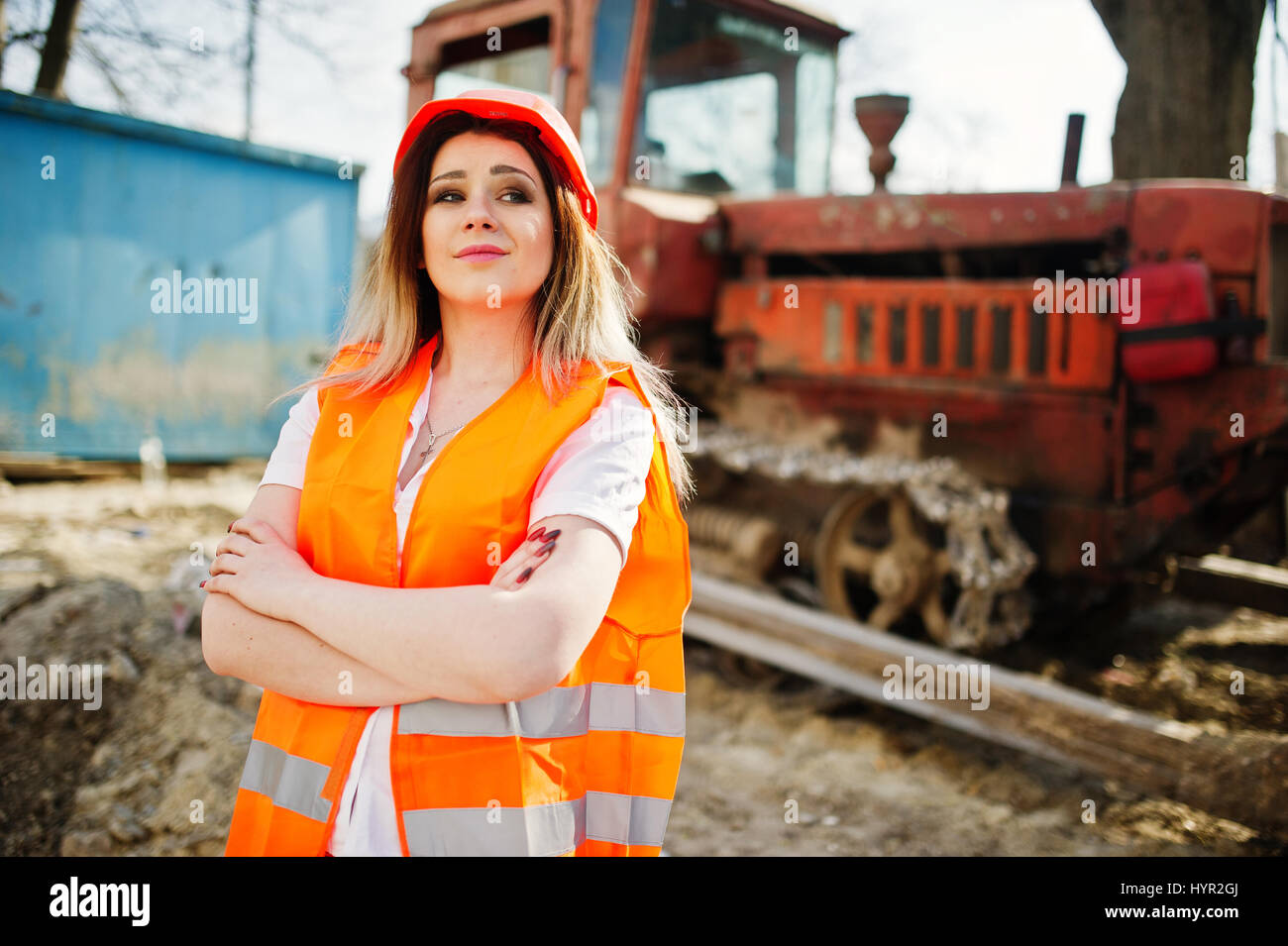 Engineer builder woman in uniform hi-res stock photography and images ...