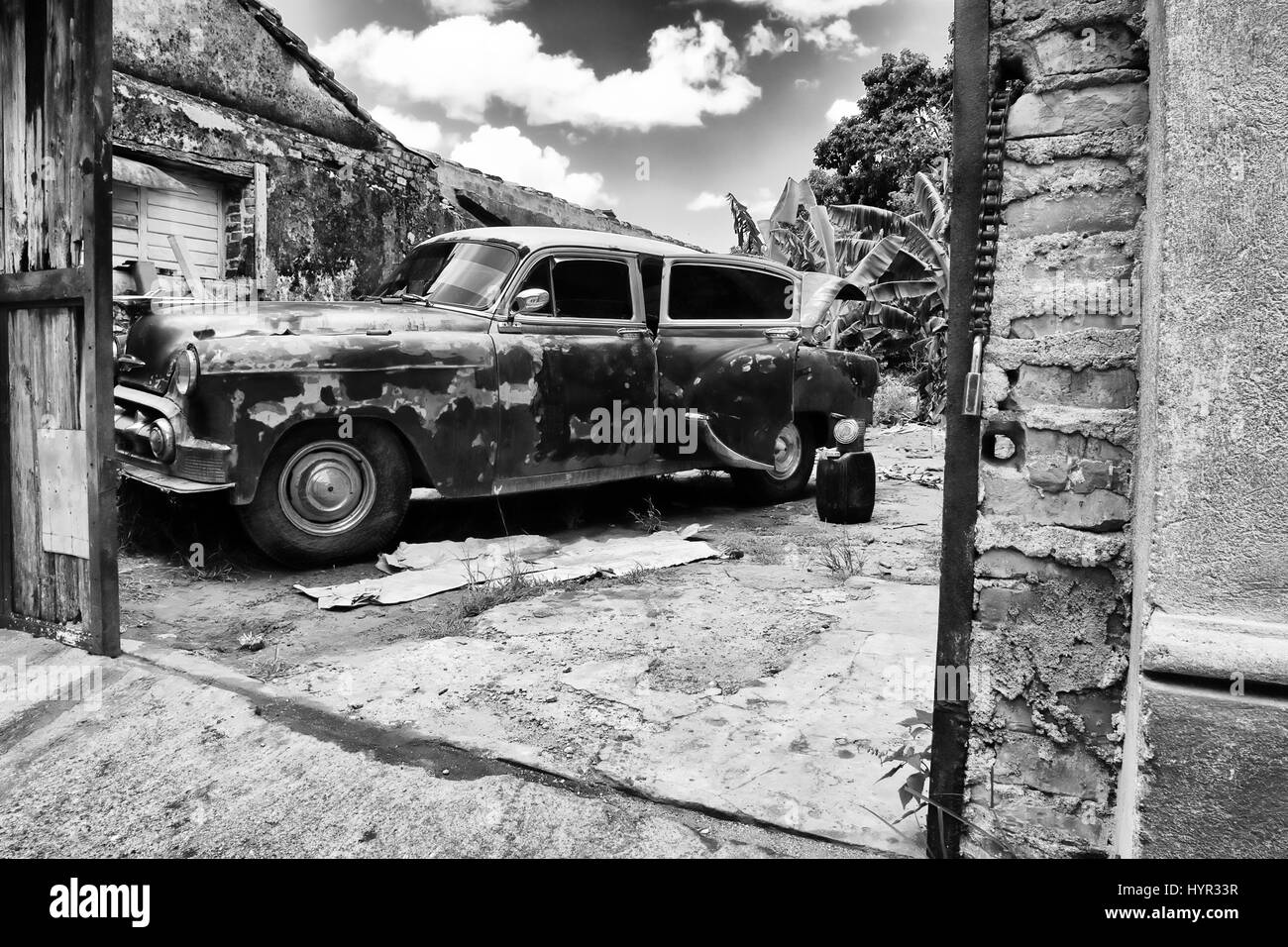 American old car Black and White Stock Photos & Images - Alamy