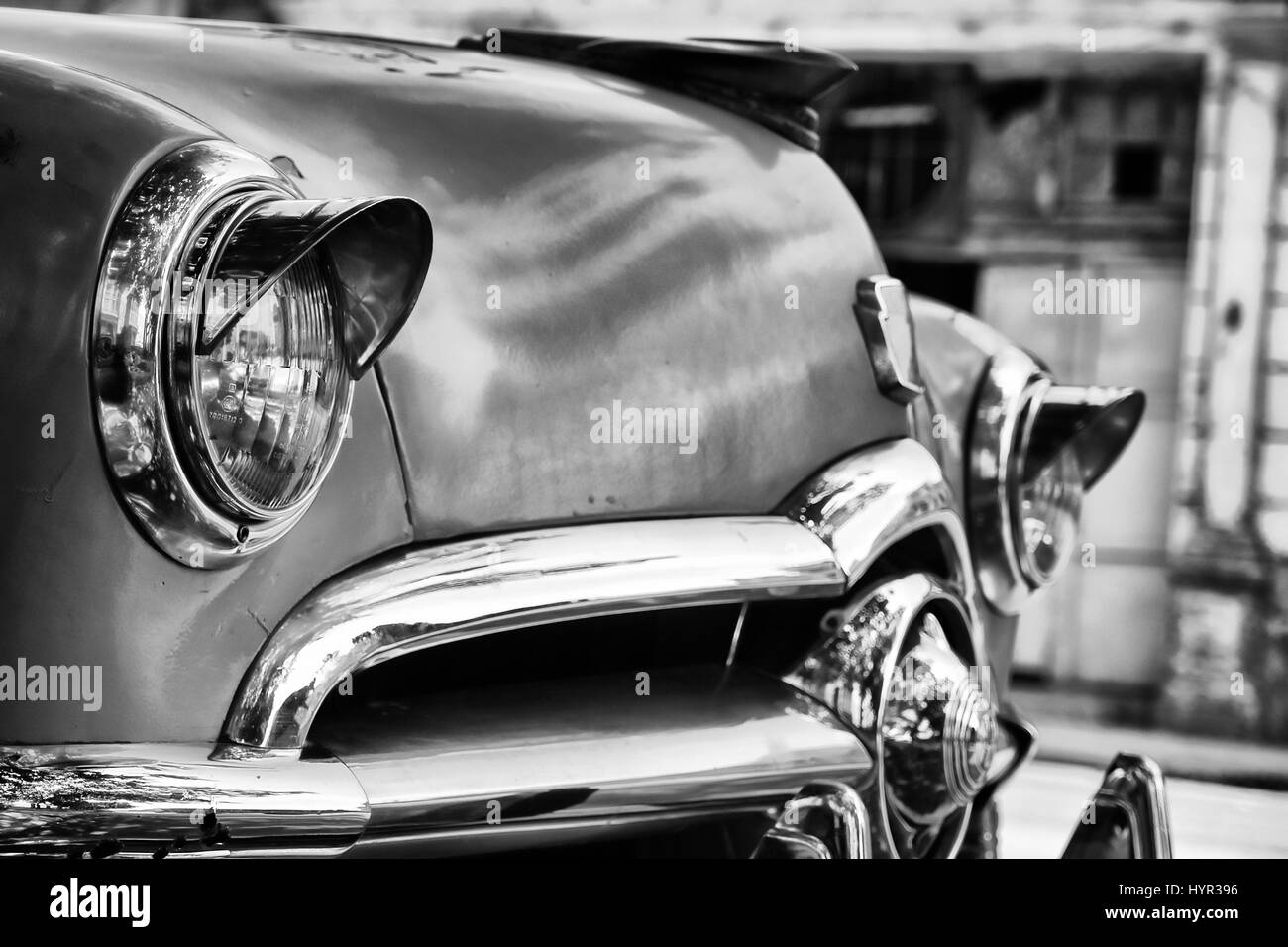 Classic american car in Black and White Stock Photos & Images - Alamy