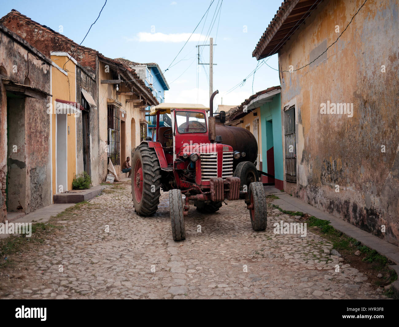 Tractor in Trinidad, Cuba Stock Photo - Alamy