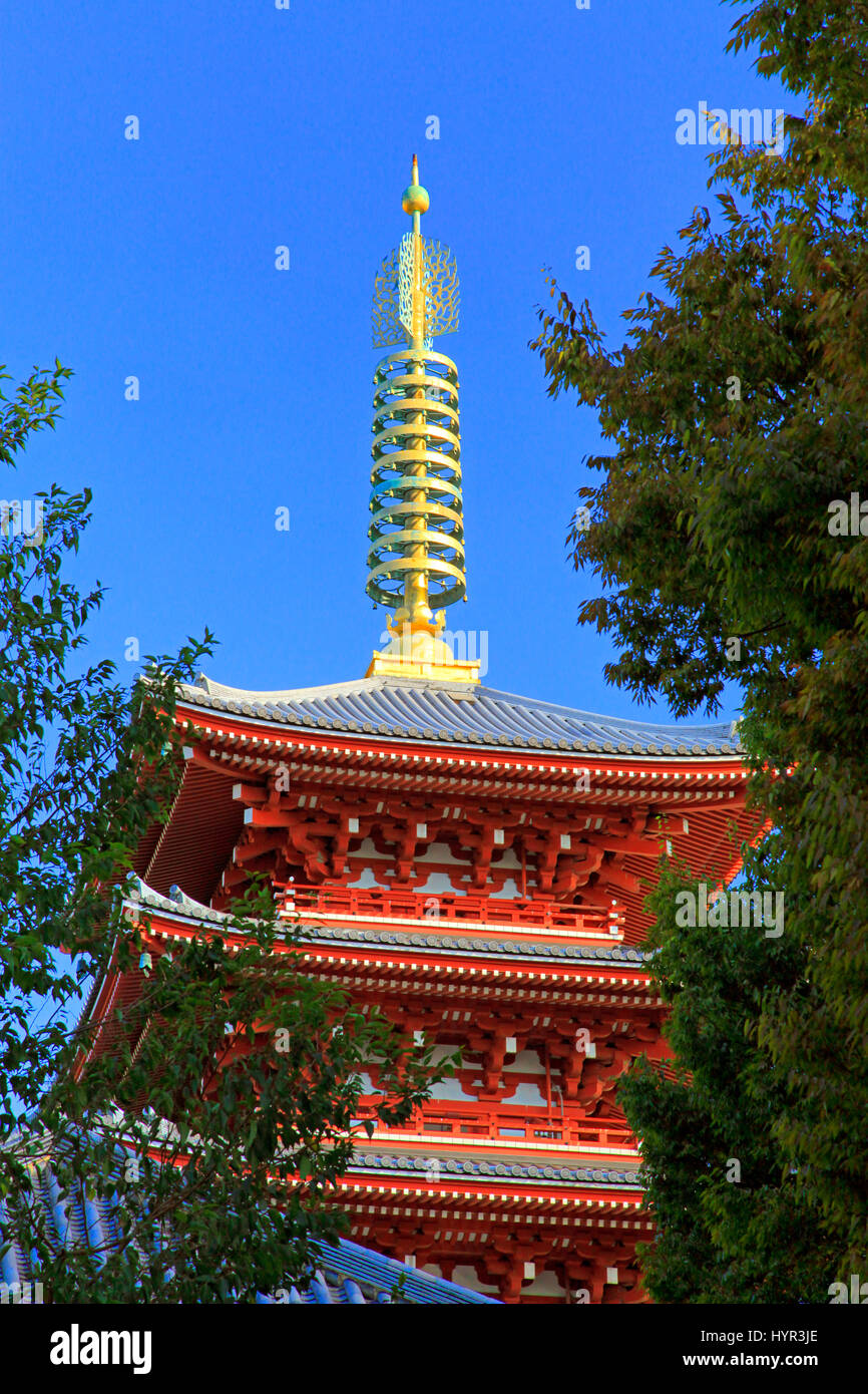 Five Story Pagoda of Sensoji Temple Asakusa Tokyo Japan Stock Photo - Alamy