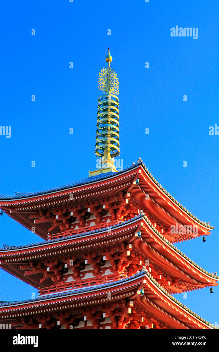 Five Story Pagoda of Sensoji Temple Asakusa Tokyo Japan Stock Photo - Alamy