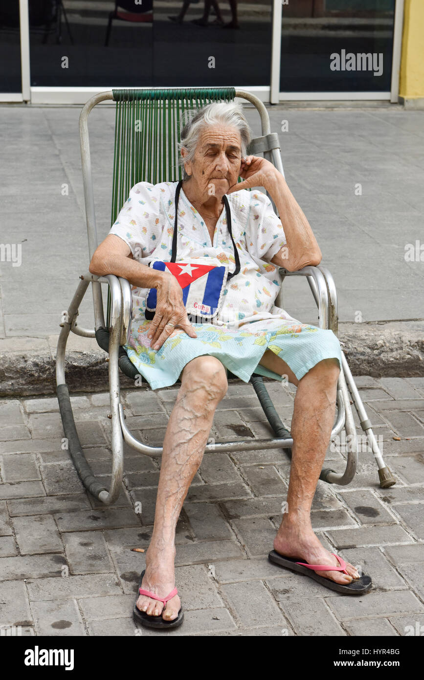 Elderly People On The Street Havana High Resolution Stock Photography ...