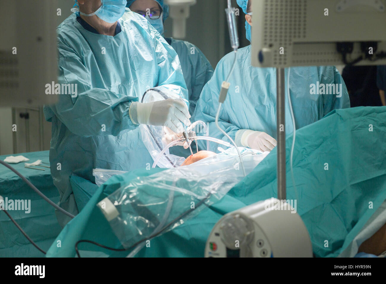 Knee keyhole surgery hospital arthroscopy operation medical procedure ...