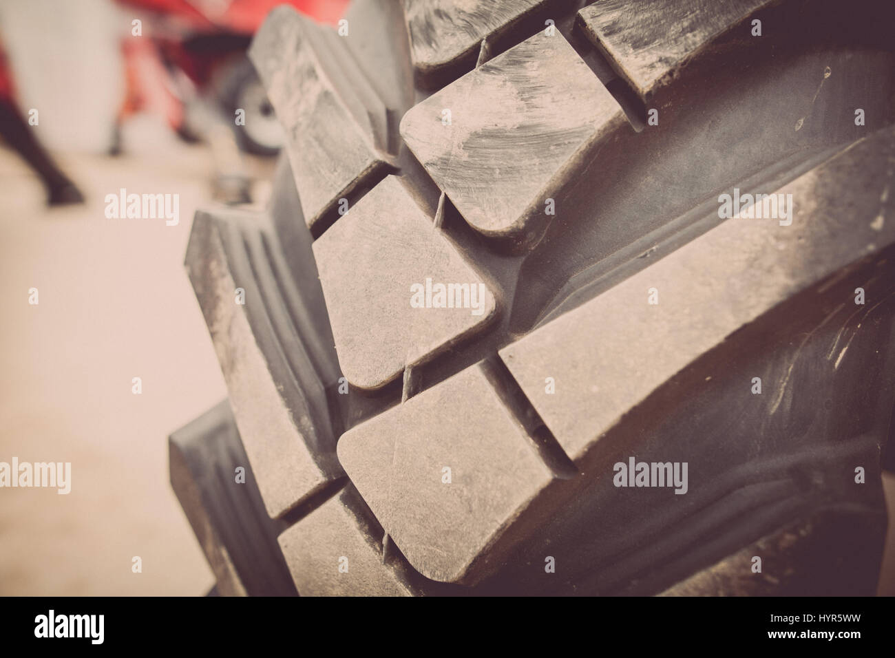 Close up image of a big truck tire Stock Photo - Alamy