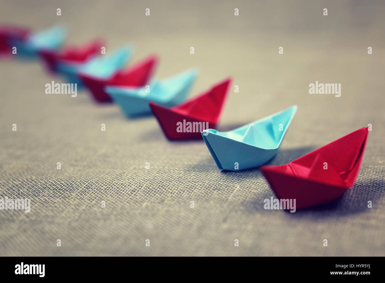 colored paper boats Stock Photo - Alamy