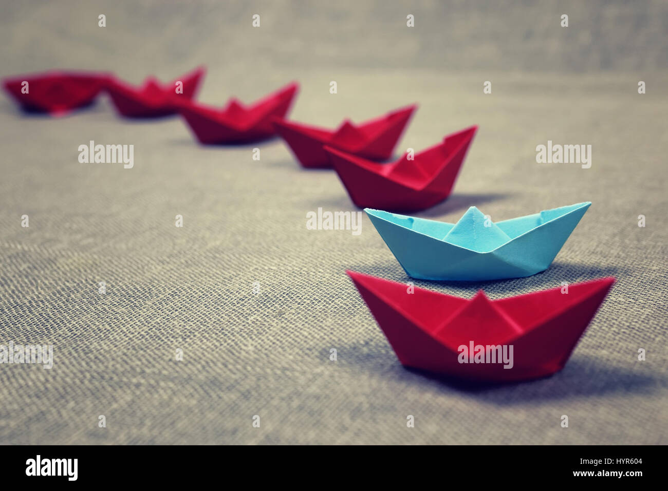 colored paper boats Stock Photo - Alamy