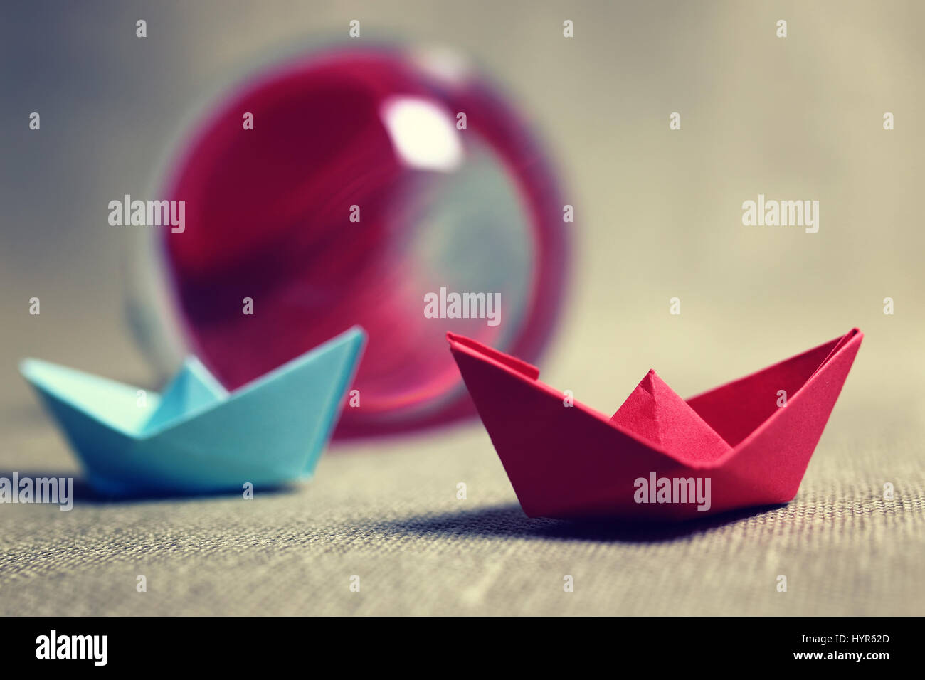 colored paper boats Stock Photo - Alamy
