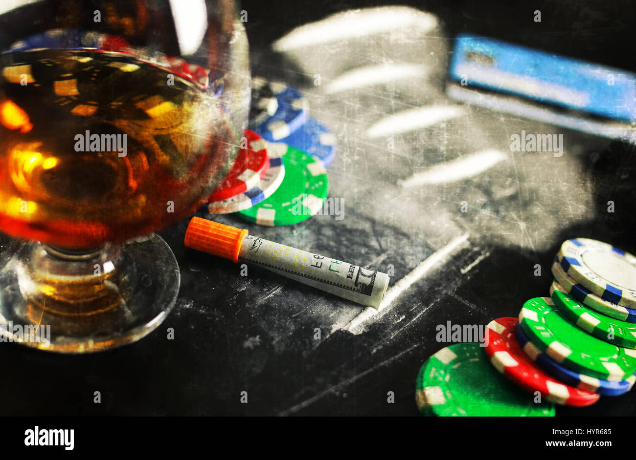 scratch photo concept addiction cocaine alcohol glass drug Stock Photo ...