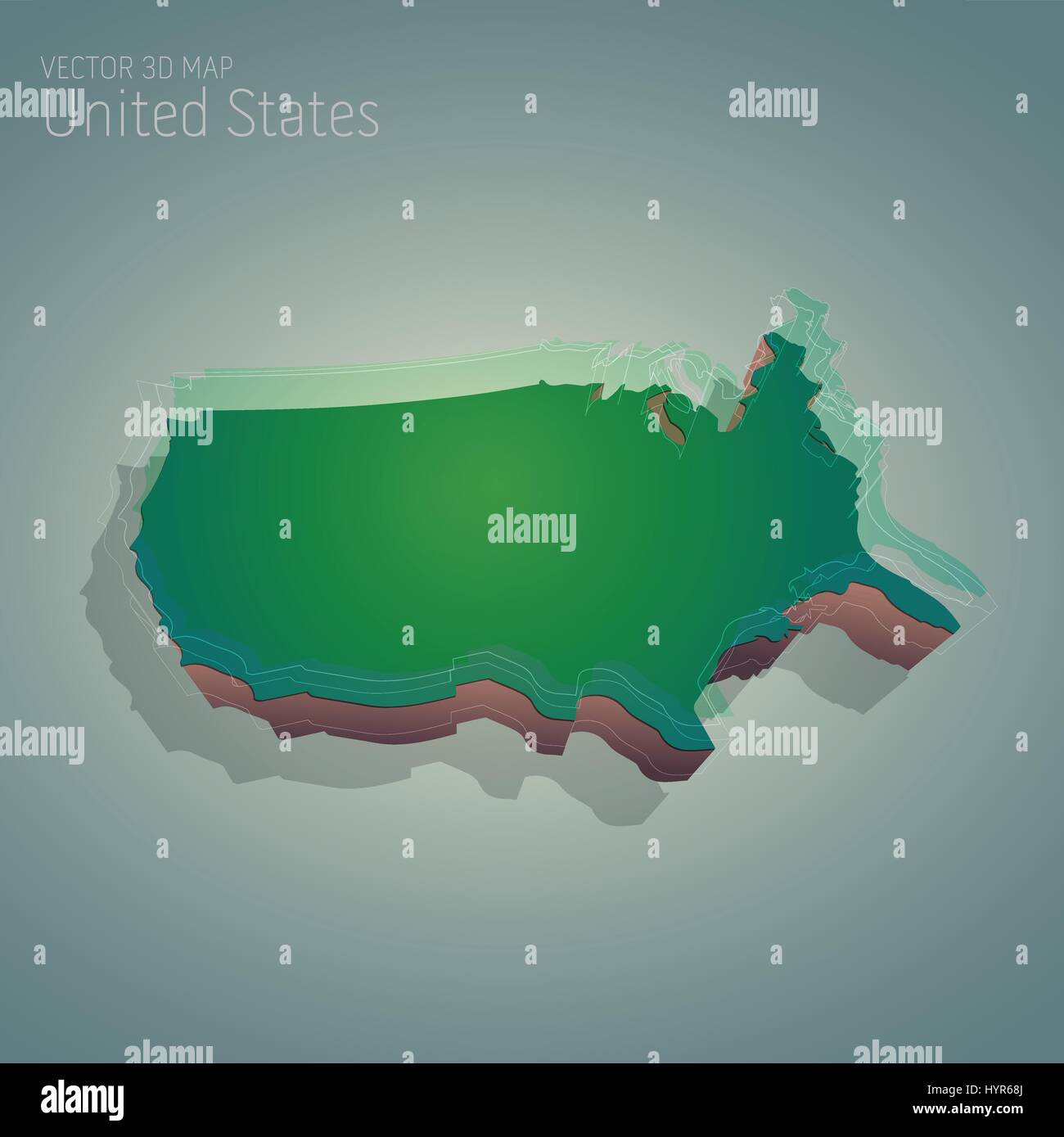 3d usa map Stock Vector Images - Alamy