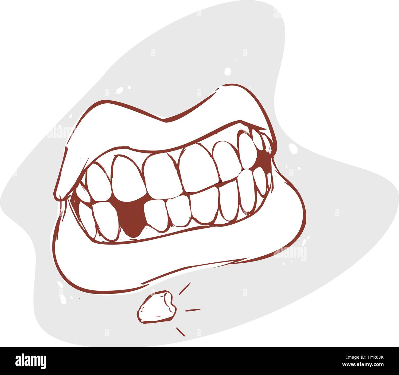 white backround vector illustration of a broken teeth Stock Vector Image & Art - Alamy
